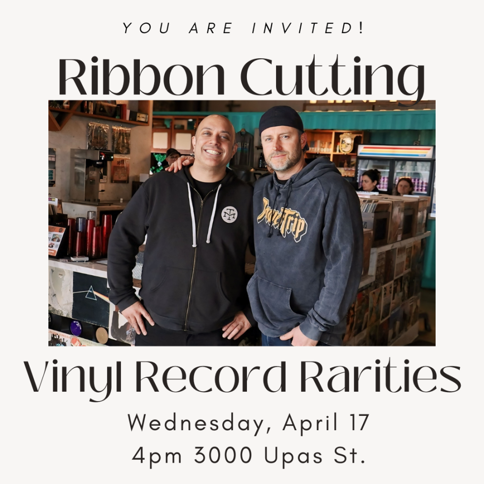 Vinyl Record Rarities' Ribbon Cutting! - North Park Main Street